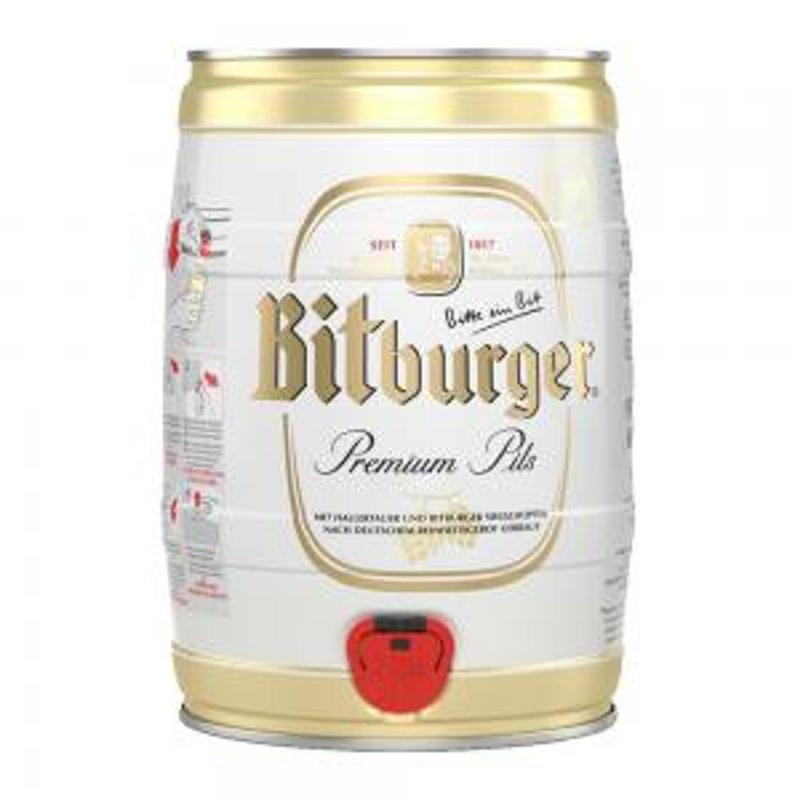 Barril De Cerveja Alemã - Bitburger - 5 Litros - Pilsen - Cerveja ...