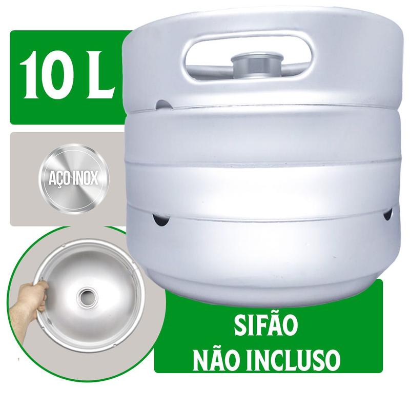Barril de Chope Inox 304 - 10 Litros - BKI - Dornas e Barris - Magazine ...