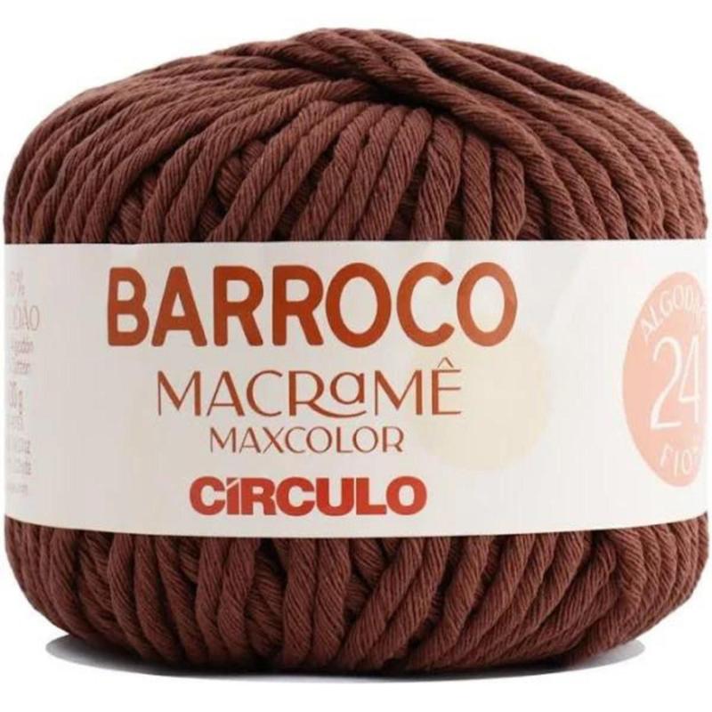 Barroco Macramê Maxcolor cor7738 Café 24 fios Círculo - Lãs - Magazine Luiza
