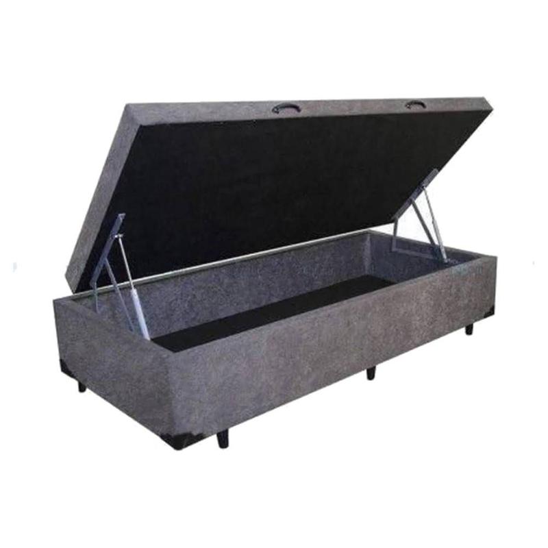 Base Box Articulada Solteiro 88cm Linho Chumbo Tana Decor - Perfan ...