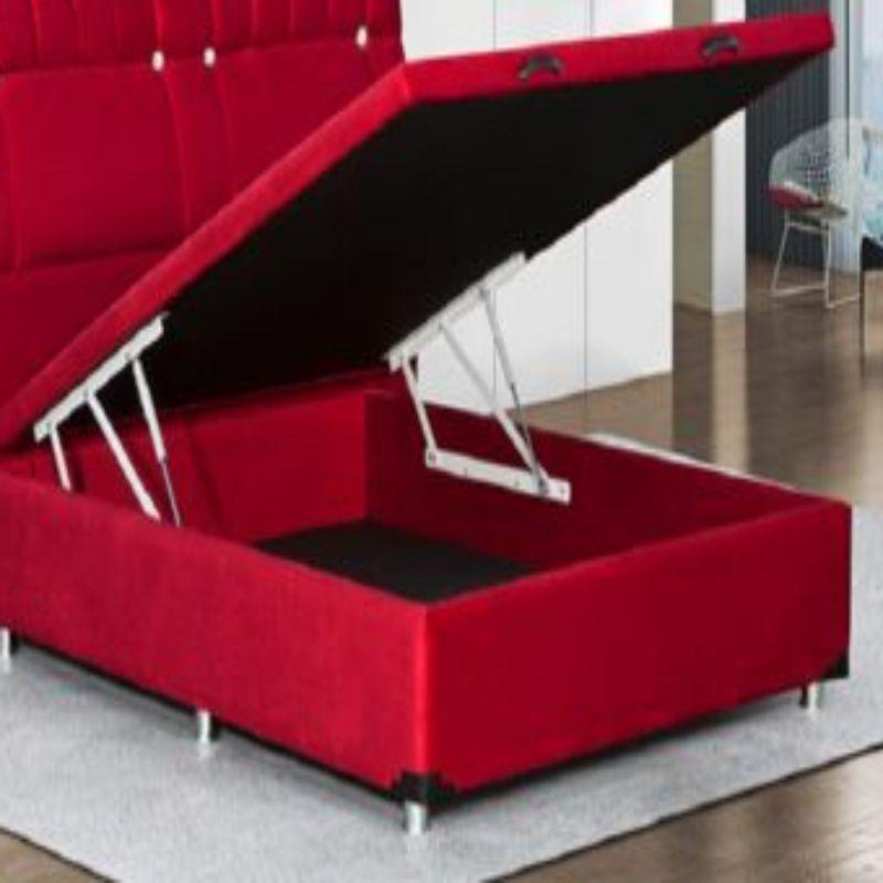 Base Box Baú Articulada Casal 138cm - Tcs 134 - Sintético Preto ...