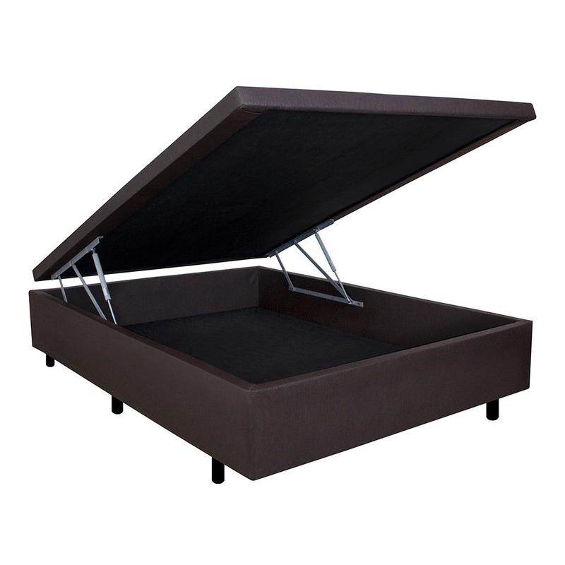 Base Box Baú Articulada (Casal 138cm Tcs129 Sintético/Café) - Perfan ...