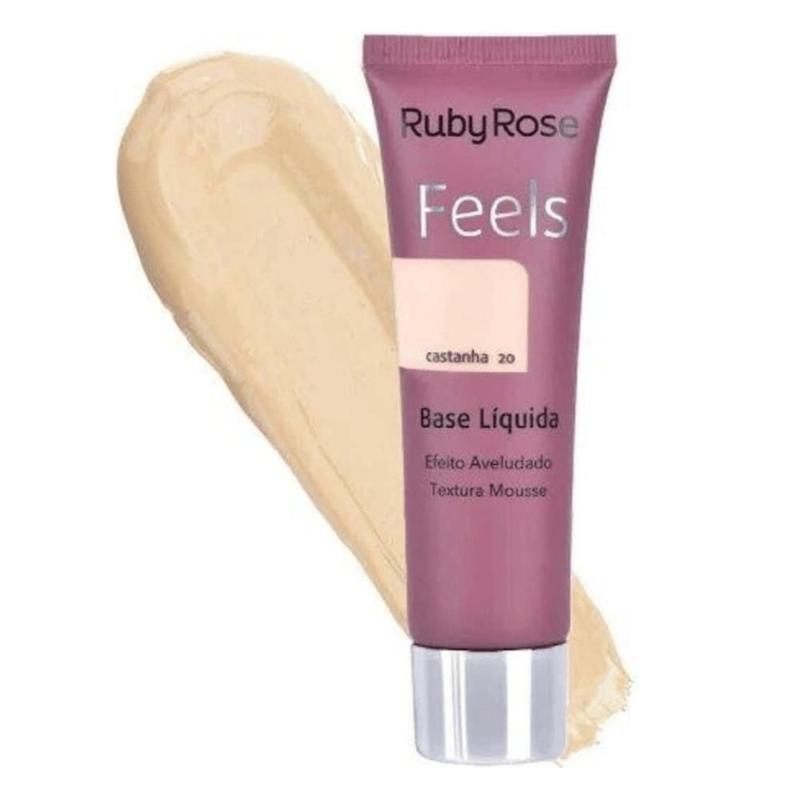 Base Líquida Feels Efeito Aveludado Textura Mousse Ruby Rose - Base Facial - Magazine Luiza