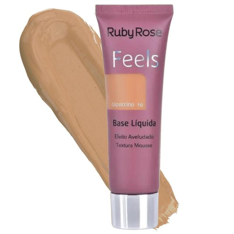 Base Líquida Feels Efeito Aveludado Textura Mousse Ruby Rose - Base Facial - Magazine Luiza