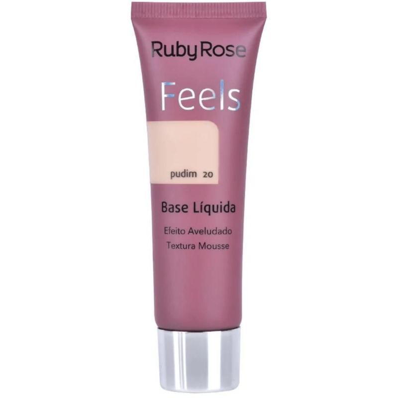 Base Líquida Feels Mousse Ruby Rose Aveludado Cruelty Free - Base Facial - Magazine Luiza
