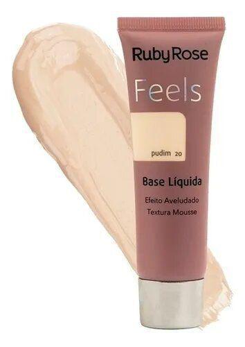 Base liquida feels pudim 20 textura mousse ruby rose - Base Facial - Magazine Luiza