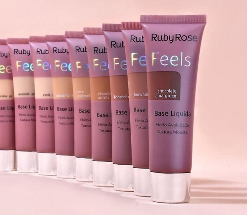 Base líquida feels ruby rose - efeito aveludado cor cafe com leite ...