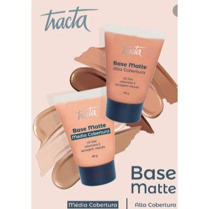 Base Líquida Matte Média Cobertura - Tracta 40g - Base Facial ...