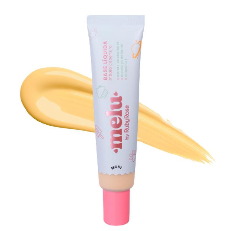 Base líquida melu by ruby rose média cobertura mc51 ref.:rr-872/4 25g ...