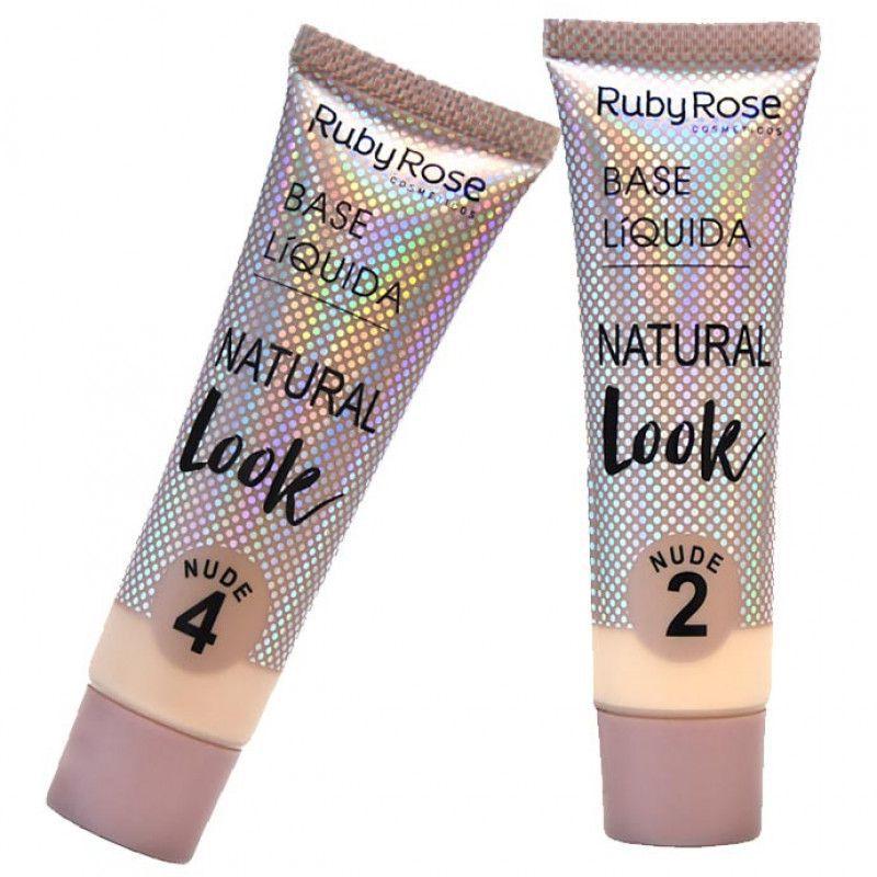 Base líquida natural look nude ruby rose - Base Facial - Magazine Luiza