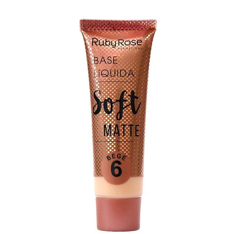 Base Líquida Ruby Rose Soft Matte Hb8050 Bege 6 - Base Facial ...