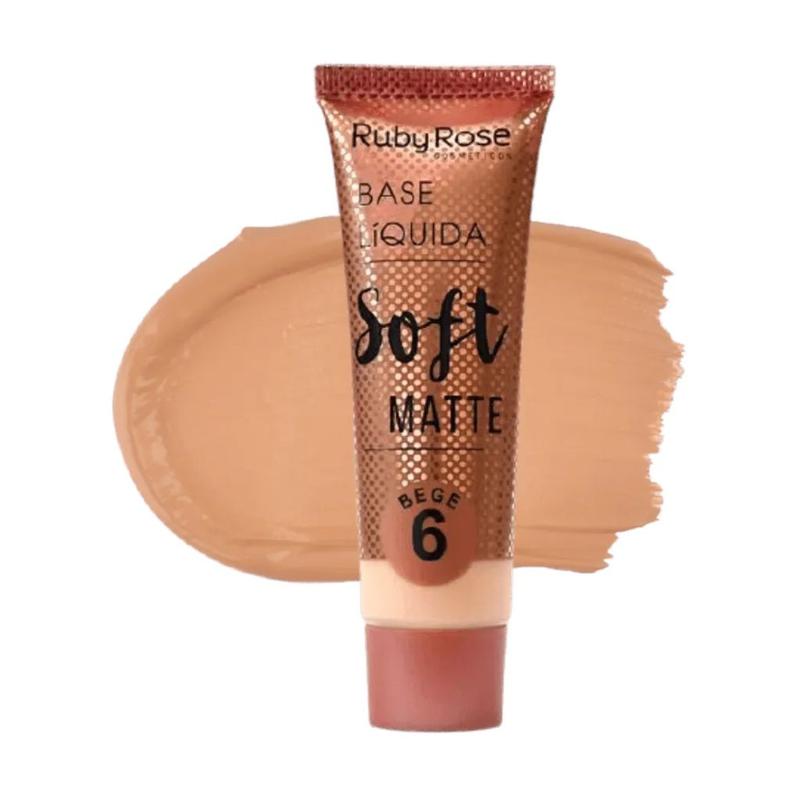 Base Líquida Ruby Rose Solft Matte Bege/chocolate - Base Facial ...