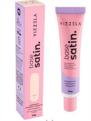 Base Líquida Vizzela Satin - 01 - VIZELLA - Base Facial - Magazine Luiza