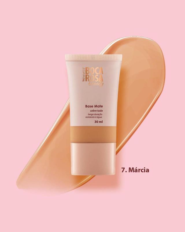 Base Matte Cor 07 Márcia - Boca Rosa - Payot - Base Facial - Magazine Luiza