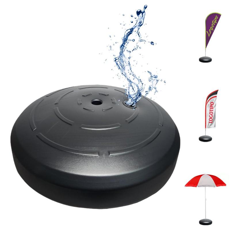 Base Resistente Para Wind Banner Redonda Preta 9,8lts - Gold Fibras ...