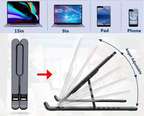 Base Suporte Apoio Notebook Ajustável e Ergonômico Preto - ALZ ...