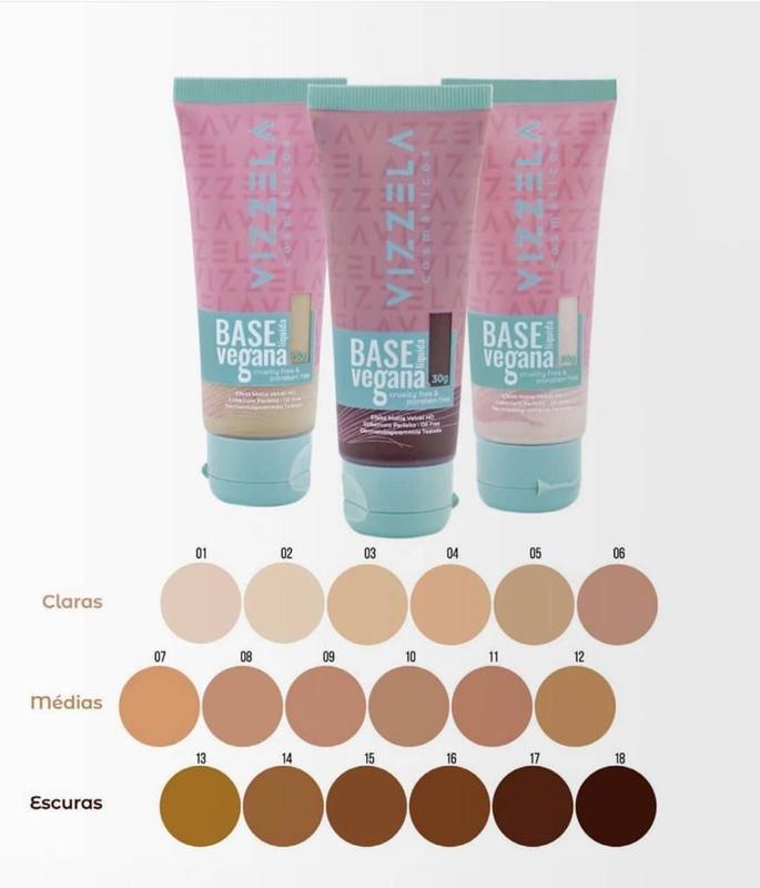 Base Vegana Líquida com Efeito Matte 30g - Vizzela - Base Facial ...