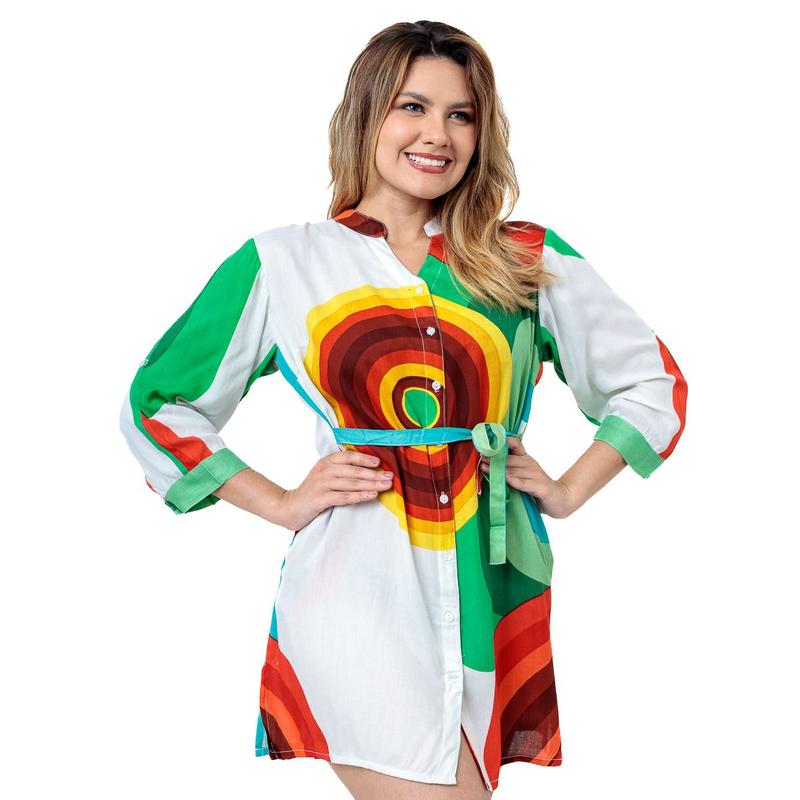Bata Indiana Feminina Viscose Saida Praia Casual Boho Chic - Canga e ...