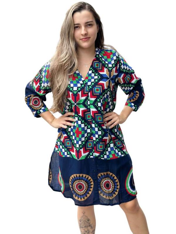 Bata Indiana Túnica Chemise Feminina Premium Fashion Moda - Deeyaa ...