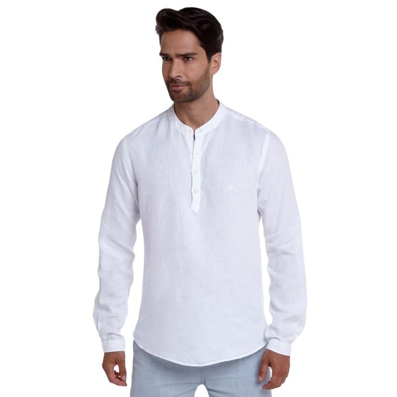 Bata Masculina Dudalina Manga Longa Linho - Bata Masculina - Magazine Luiza