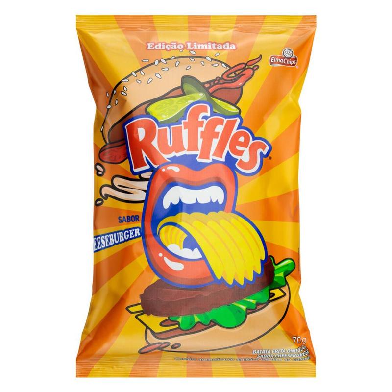 Batata Ruffles Elma Chips Sabor Cheeseburger 70g - Ruffles - Magazine Luiza