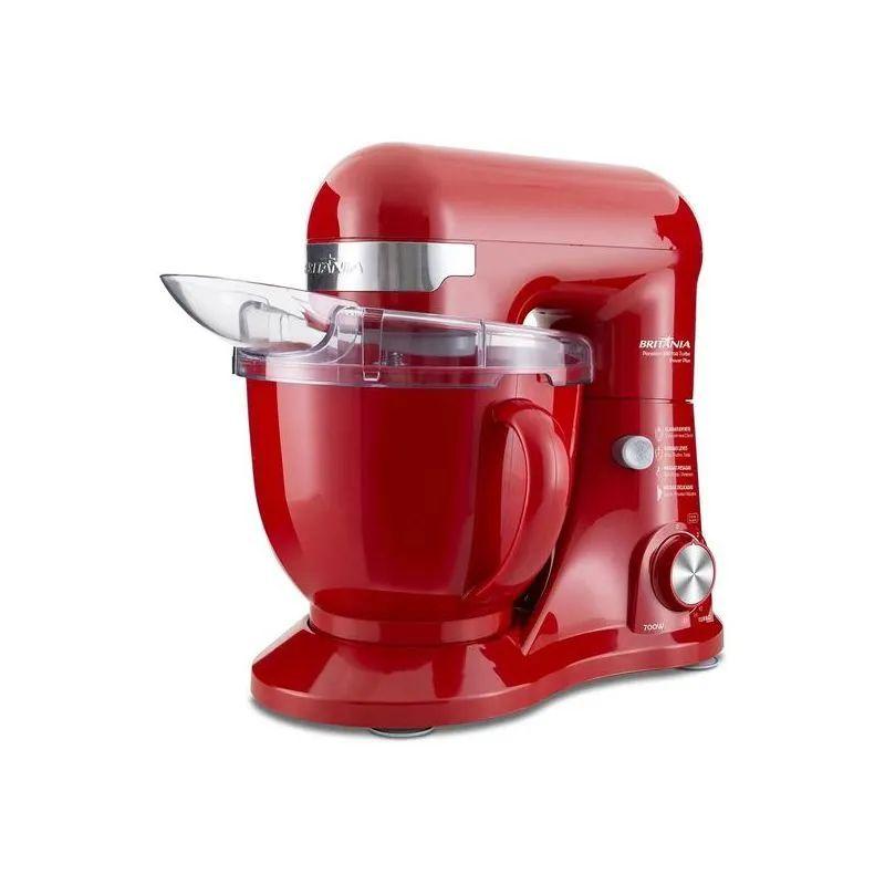 Batedeira Planetária Britânia Bbp760Vmw Turbo Power Plus 700W 4.5L 220V Vermelho - Britania ...