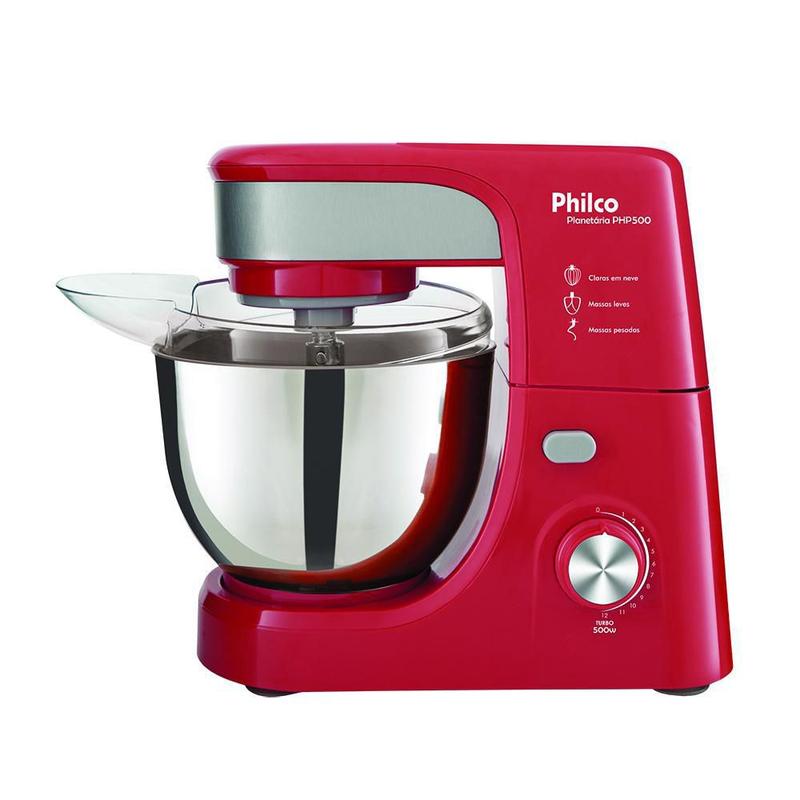 Batedeira Planetária Philco Php500 Turbo Inox 220V Vermelha - Gna - Batedeira e Acessórios ...