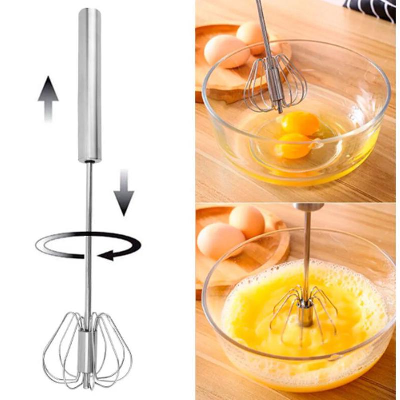 Batedor Ovos Clara e Gema Semi Automático de Inox Giratório - Five ...