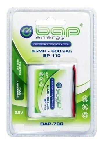 Bateria 3,6v 3aa 600mah Ni-cd Bap Bp110 Bap-700 Tel Sem Fio - Bap ...