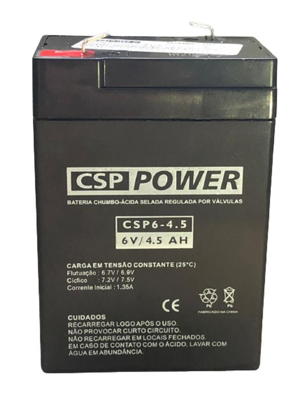Bateria 6V 4,5Ah, Carro e Moto Elétrica Infantil - Unipower/CSP - Bateria Automotiva - Magazine ...
