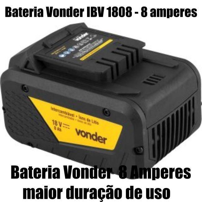 Bateria de Íons de Lítio Vonder 18V 8,0Ah - Modelo IBV 1880 - Bateria ...