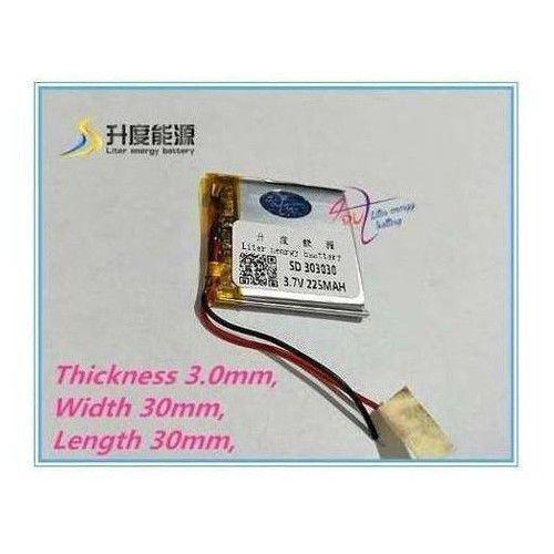 Bateria Gps Mp4 Mp3 Etc 2 Fios 3,7v 225ma 3mm X 3cm X 3mm - bgb ...
