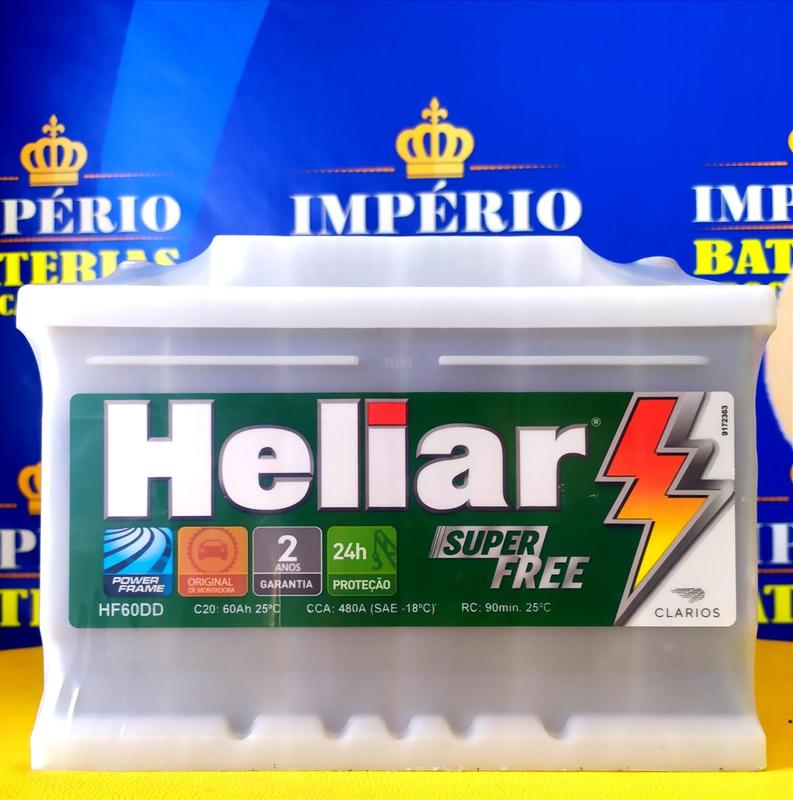 Bateria heliar 60 amperes. - Bateria Automotiva - Magazine Luiza