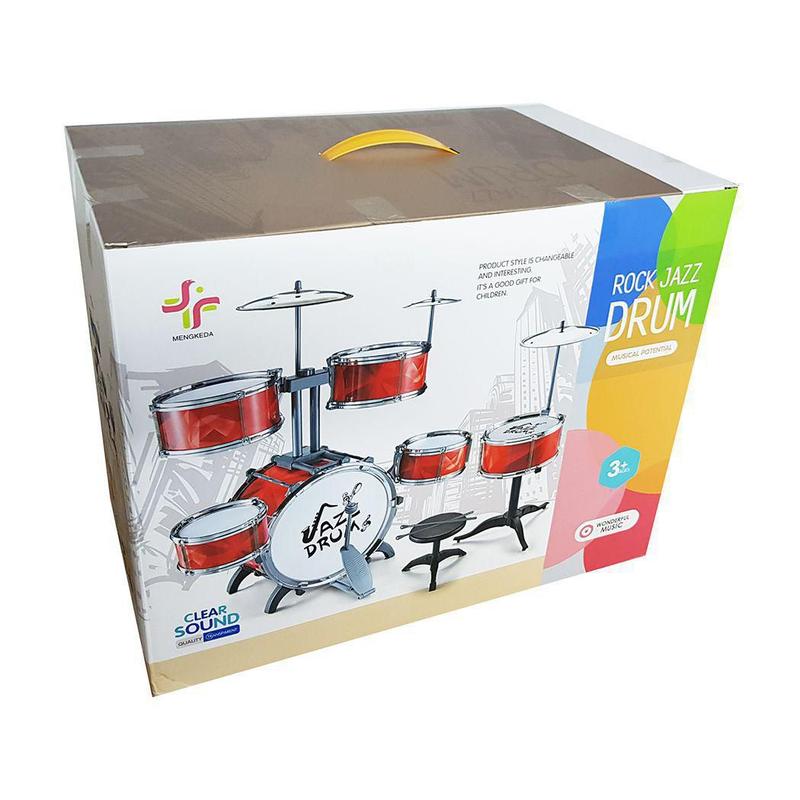 Bateria Infantil Completa Musical 5 Tambores 1 Banquinho - Toy Brow ...
