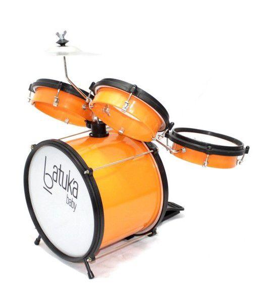 Bateria Infantil Luen 44006LR 10" Batuka Baby Laranja - Bateria ...
