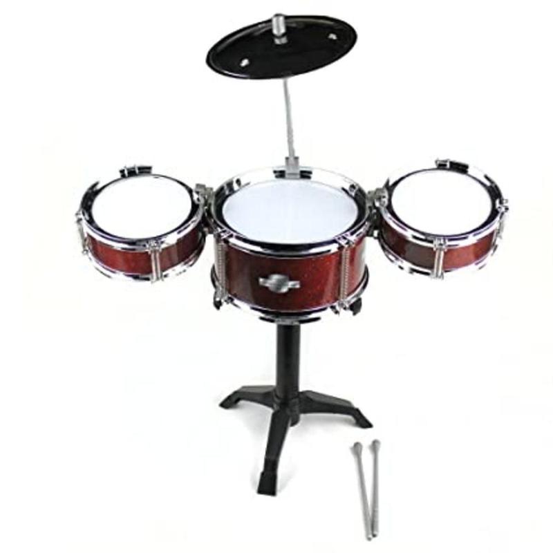 Bateria infantil musical com 3 tambores first band menino e menina ...