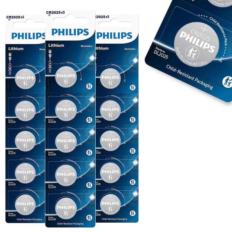 Bateria Pilha Tipo Moeda Cr2025 Com 5 Unidades Phillips - philips ...