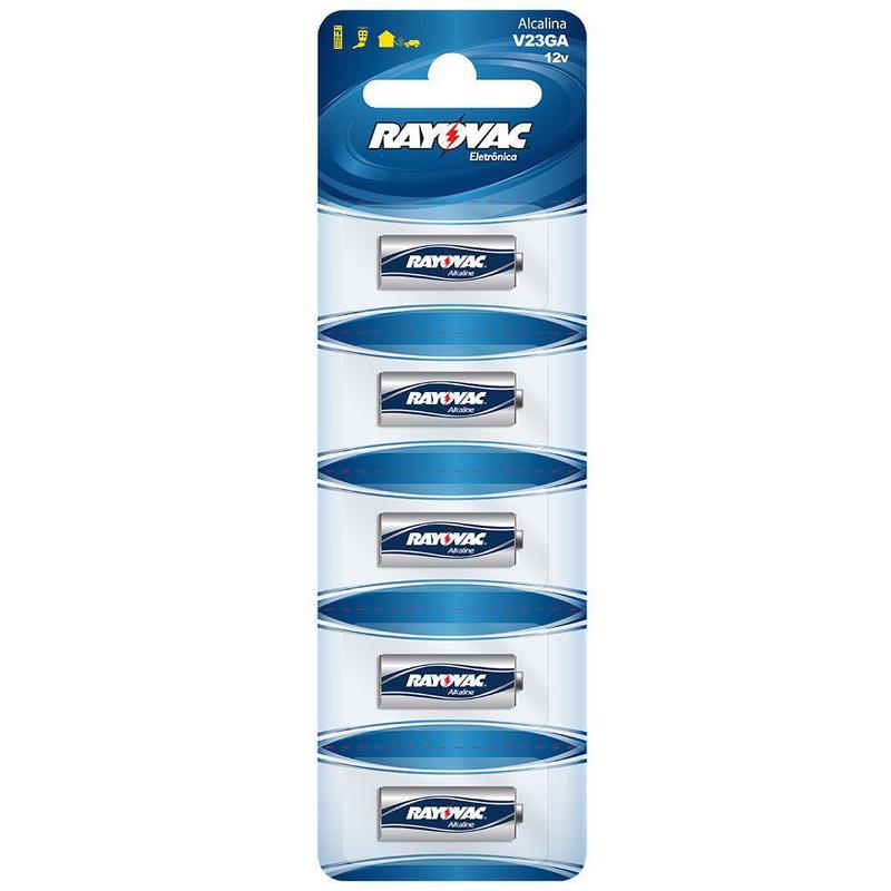 Bateria Rayovac Alcalina V23GA 12V Blister 5 Unidades - Rádio Portátil ...