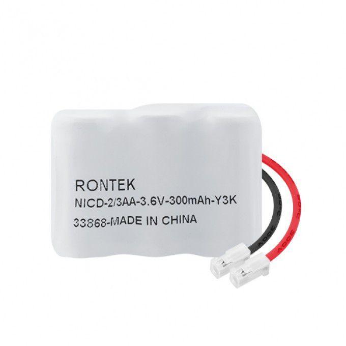 Bateria recarr. p/ tel. sem fio - nicd - 3x2/3aa 3,6v 300mah - RONTEK ...