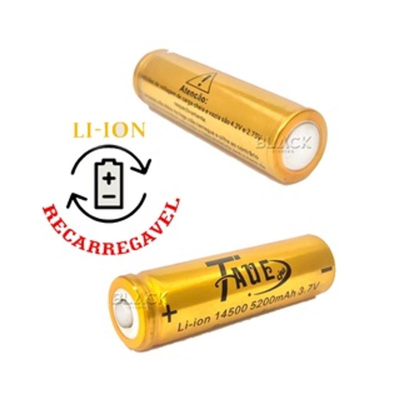 Bateria Recarregavel Li-ion 14500 3.7v 4520mah - TAUE - Pilhas ...