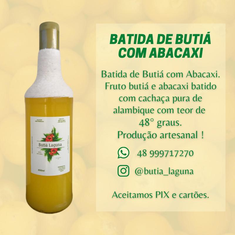 Batida de Butiá com Abacaxi - Butiá Laguna 850ml - Licor - Magazine Luiza