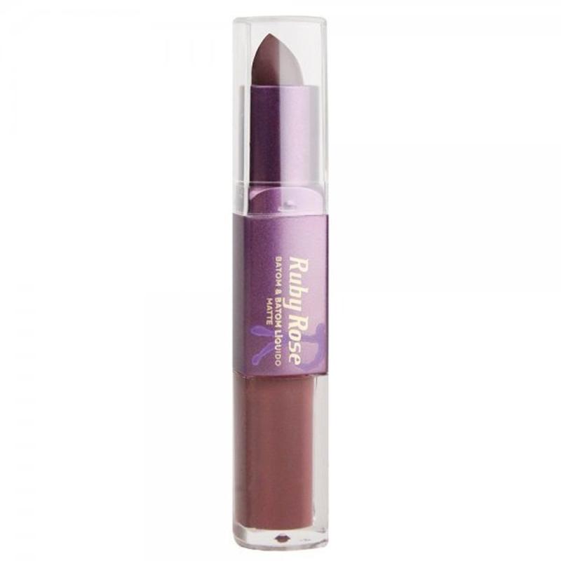 Batom Ruby Rose 2 Em 1 Efeito Matte Cor 300 - Batom - Magazine Luiza
