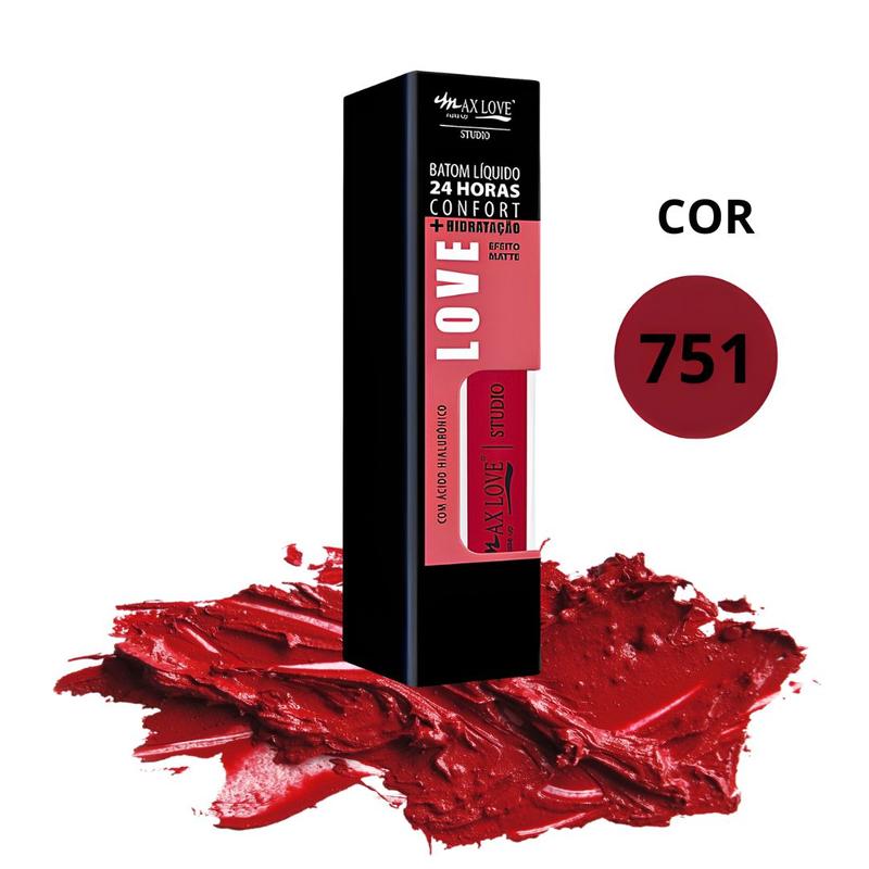 Batons com longa duração matte max love 24hs liquido cor751 - Batom ...