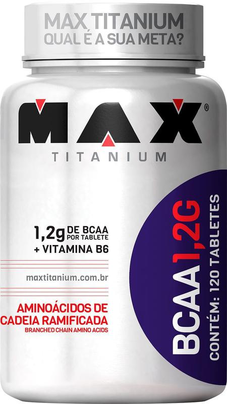 BCAA 1.2g Max Titanium - 120 tabletes - BCAA - Magazine Luiza