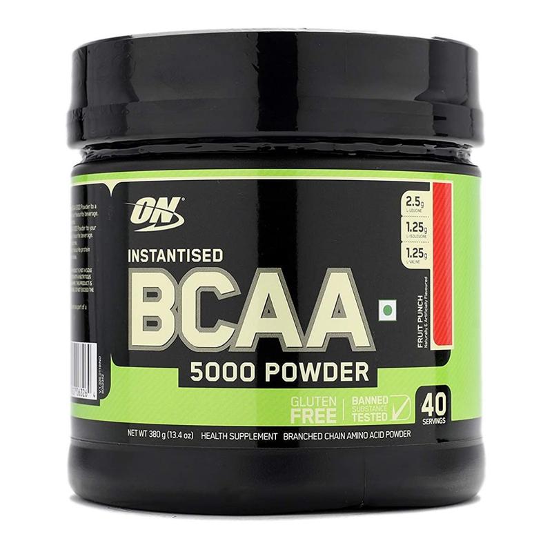 BCAA 5000 Powder 380g/ 40 porções - 2,5g de Leucina Optimum Nutrition ...