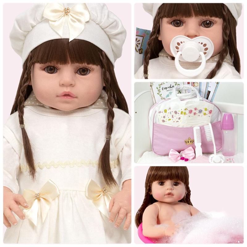 Bebe Reborn Barata Menina Princesa 46cm Enxoval Completo - Cegonha ...