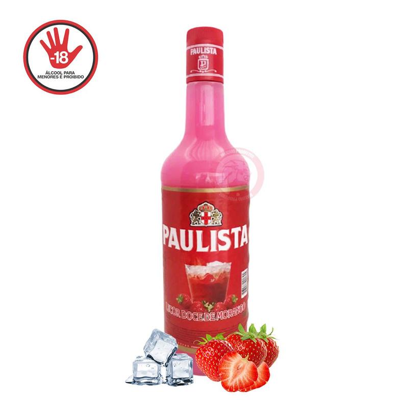 Bebida Alcoólica Batida Doce Licor De Morango 920 Ml 12 Un - Paulista ...