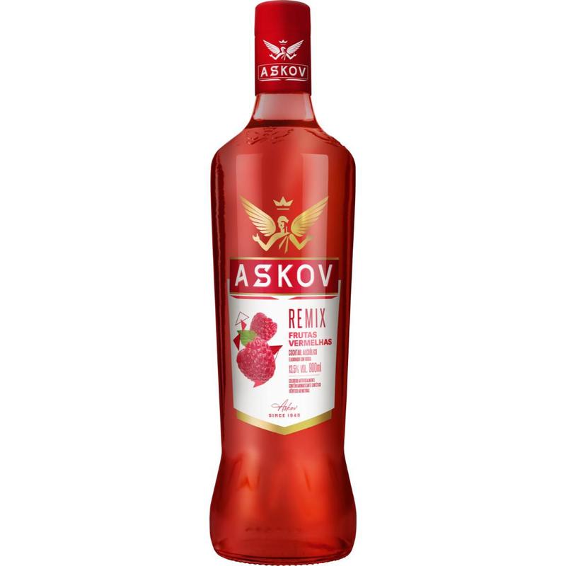 Bebida askov vodka remix frutas vermelhas 900ml - Vodka - Magazine Luiza
