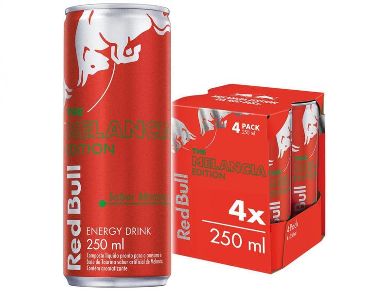 Bebida Energética Red Bull Melancia - 250ml 4 Unidades - Bebida ...