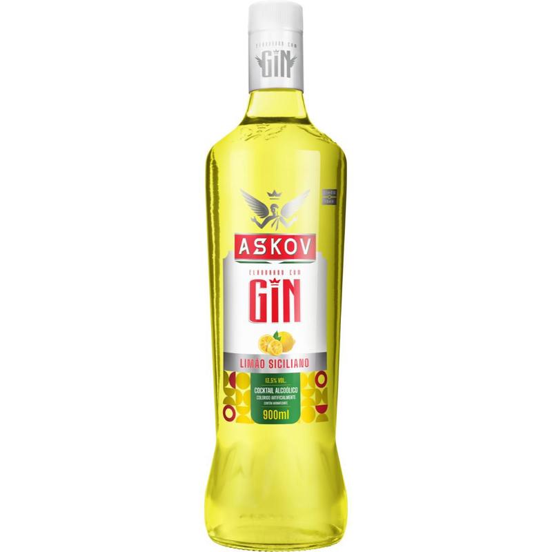Bebida gin askov cocktail de limão siciliano 900ml - Gin - Magazine Luiza